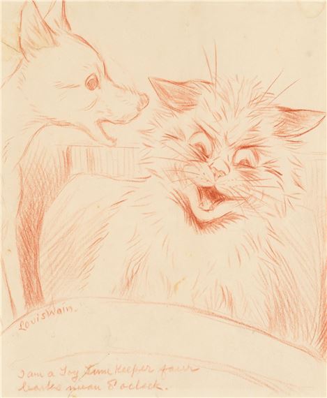 Louis Wain | Cat Reading | MutualArt