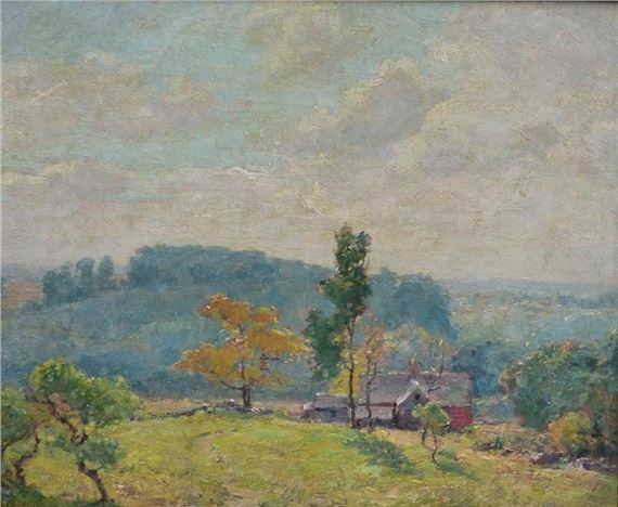 Frank Bicknell | Landscape with Cottage | MutualArt