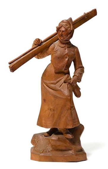 Johann Huggler | FIGURE OF A FEMALE SKIER | MutualArt