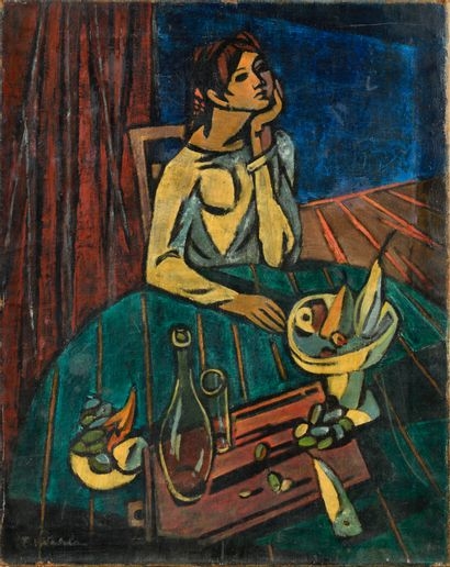 Félix Varla | Portrait of a young woman (1940) | MutualArt