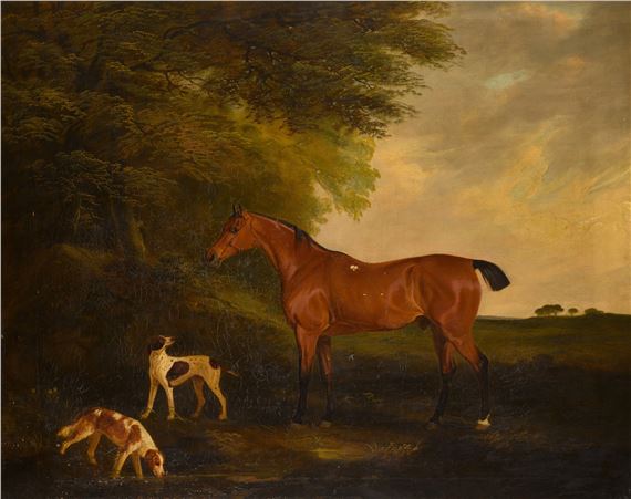 John Ferneley I | Colonel Andrew Nugent's hunter, with a pointer and ...