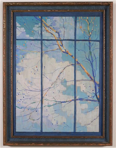 James Blanding Sloan | view through a window, tree and sky | MutualArt