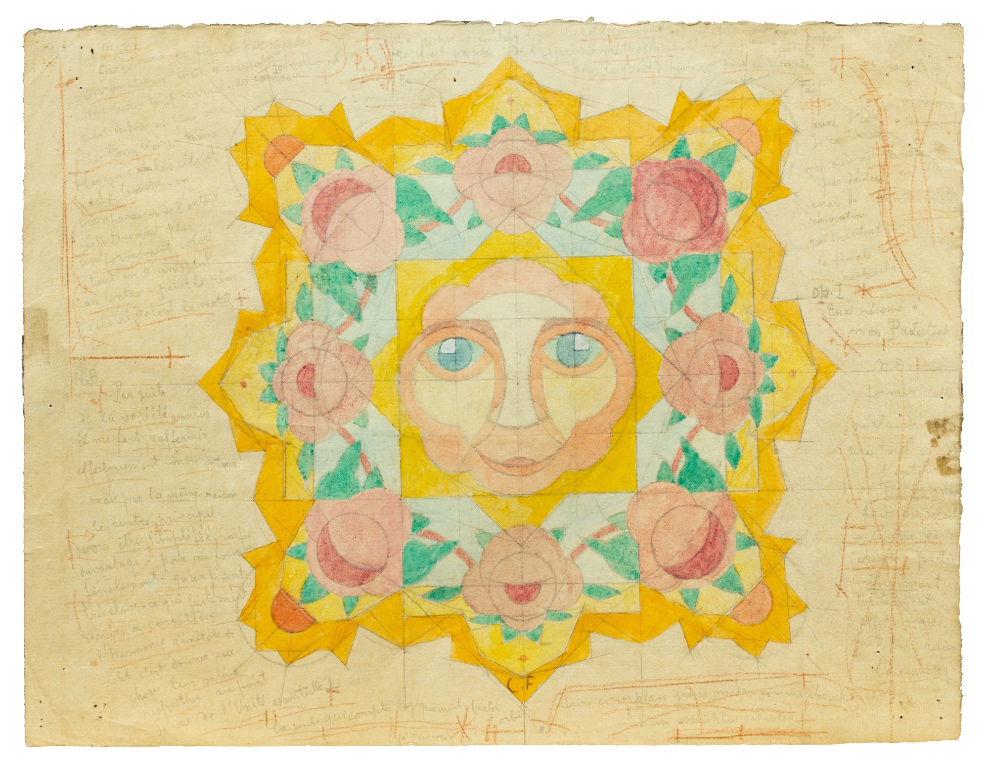 Charles Filiger | Les Roses, Notations chromatiques (Circa 1920 ...