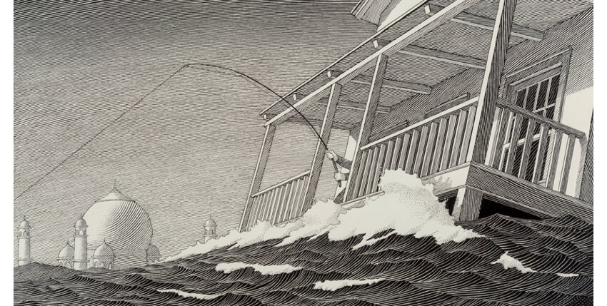 Chris Van Allsburg | The Taj Mahal, Ben's Dream interior book ...