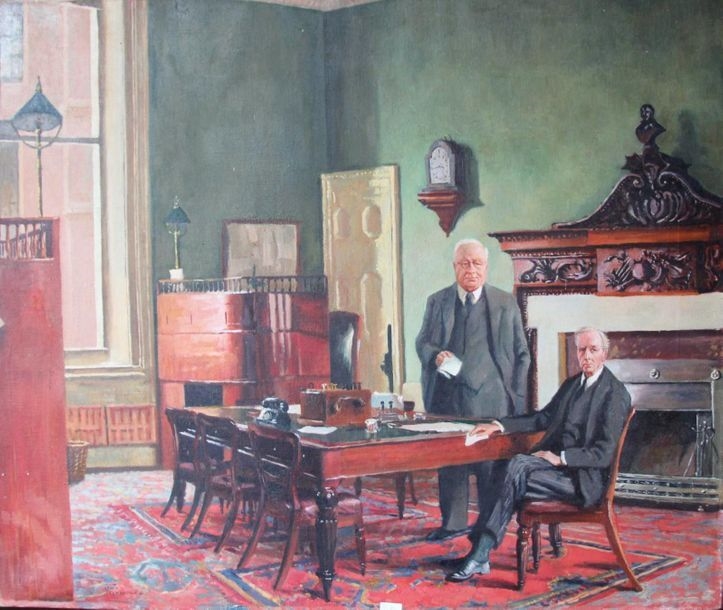 John Leigh Pemberton | Portrait d’hommes dans un intérieur | MutualArt