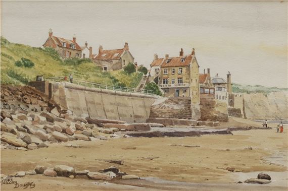 Malcolm Doughty | View of Robin Hoods Bay from the Beach | MutualArt