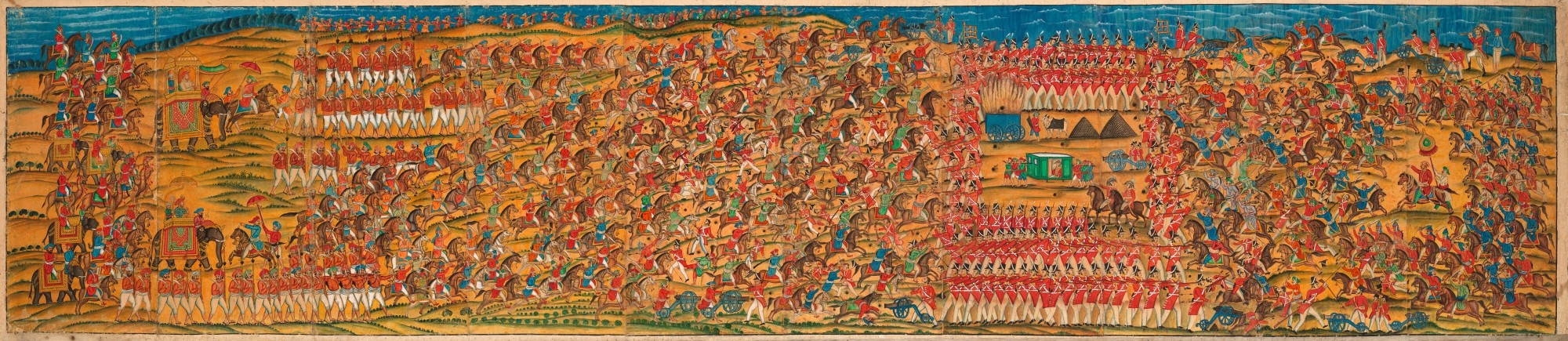 Indian School, 19th Century | The Battle of Pollilur, India ...