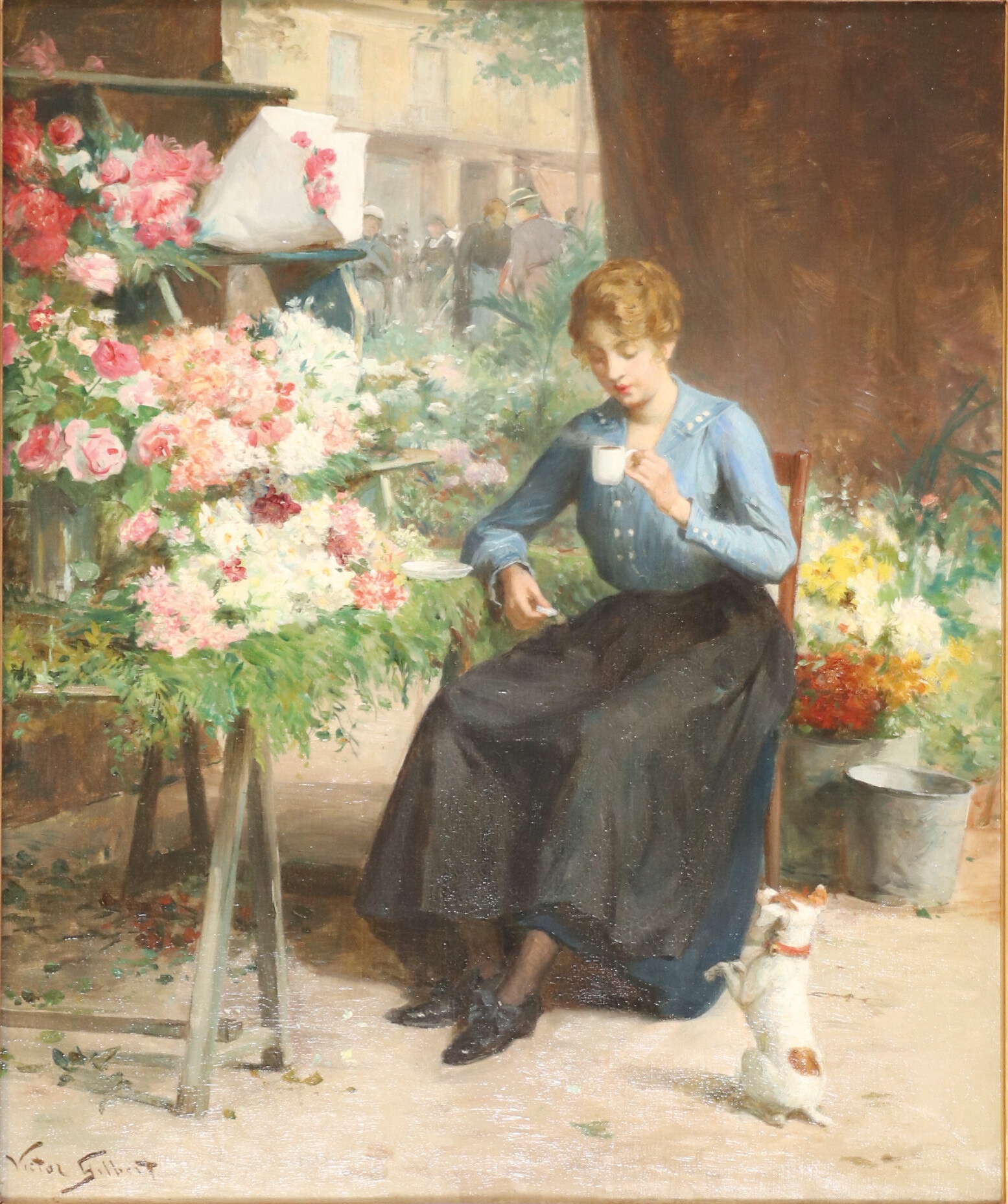 Victor-Gabriel Gilbert | La marchande de fleurs | MutualArt