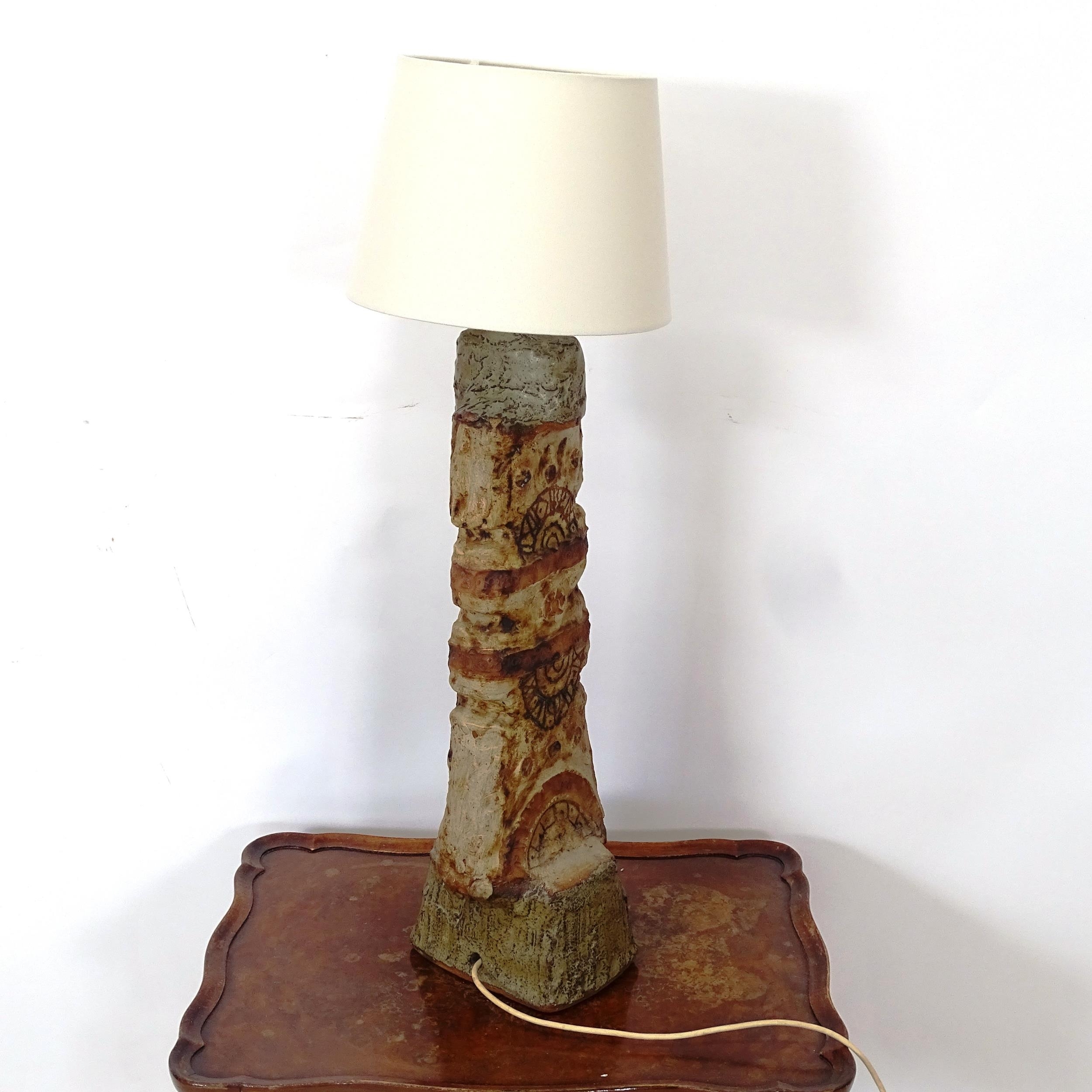 Bernard Rooke | A Bernard Rooke 1970s brutalist stoneware lamp and ...
