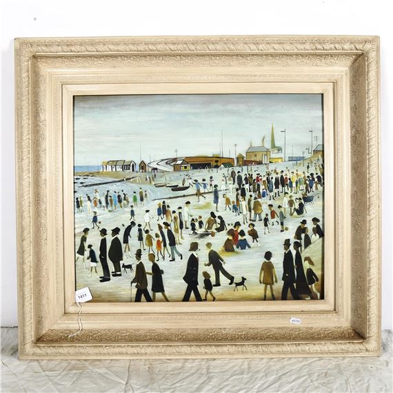 Laurence Stephen Lowry | Beach scene | MutualArt