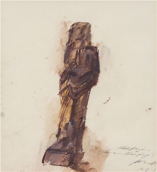 Josef Mikl | Wooden figure (1981) | MutualArt