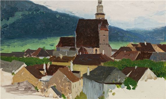 Ferdinand Brunner | View of a village | MutualArt