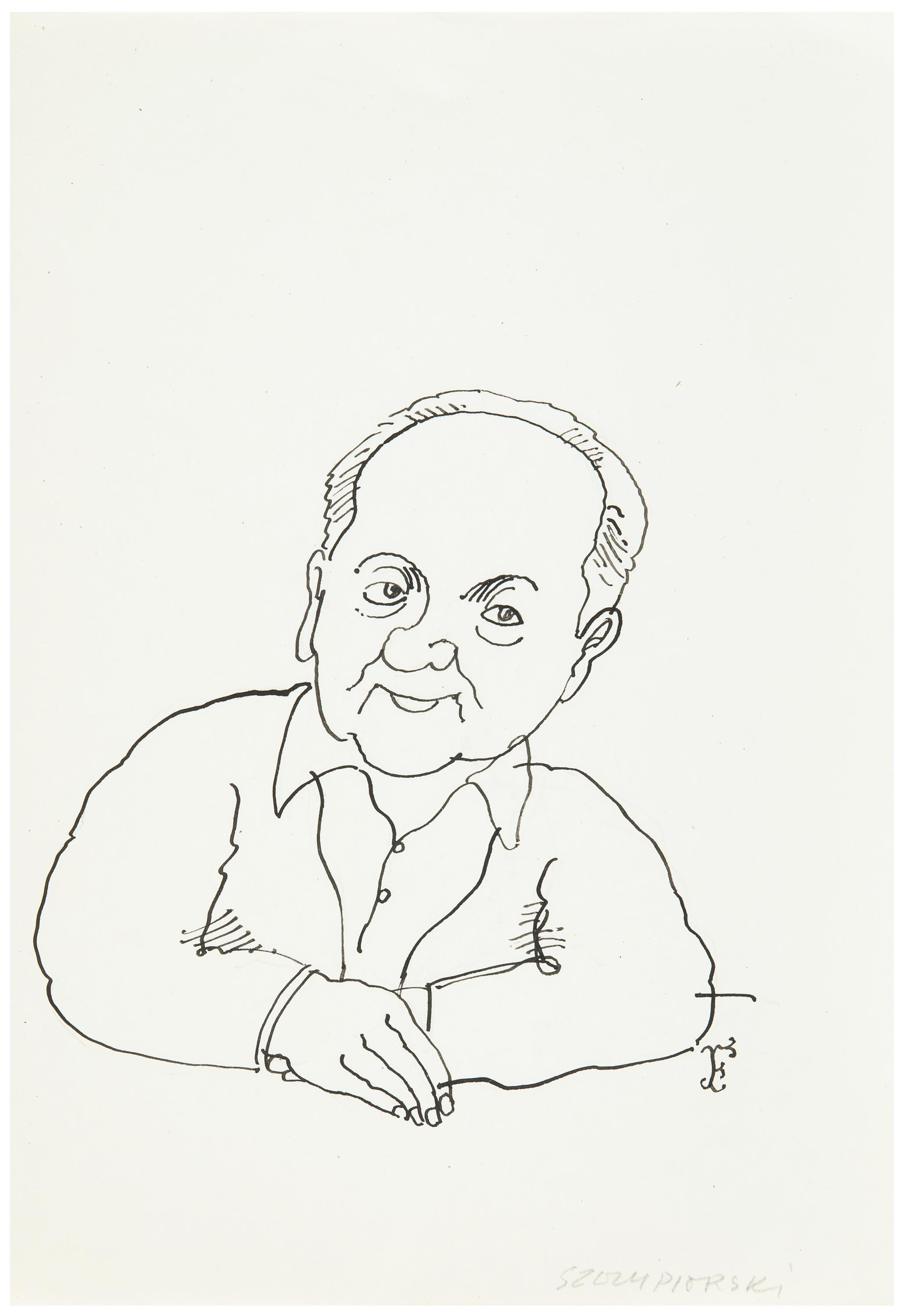 Jerzy Flisak | Karykatura Macieja Zębatego | MutualArt
