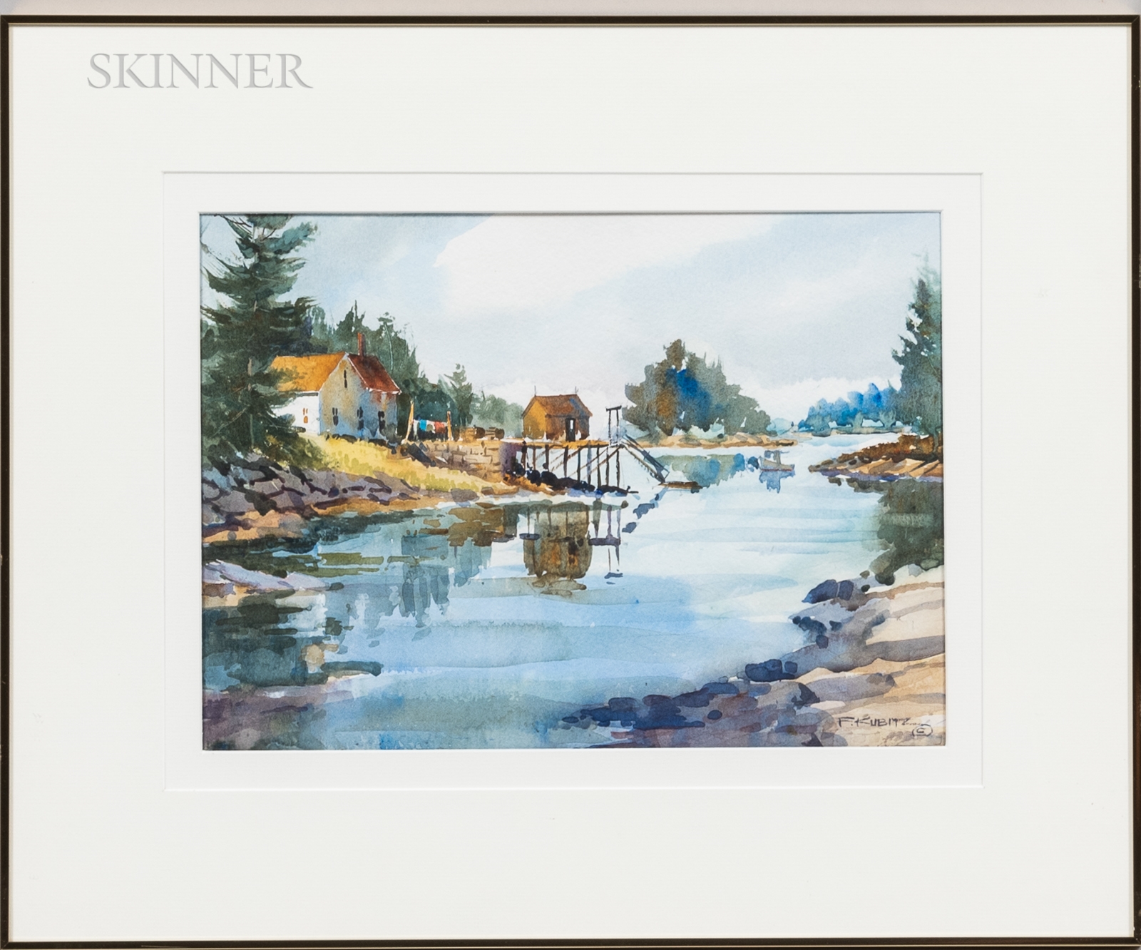 Frederick Kubitz | Tidal River Dock | MutualArt