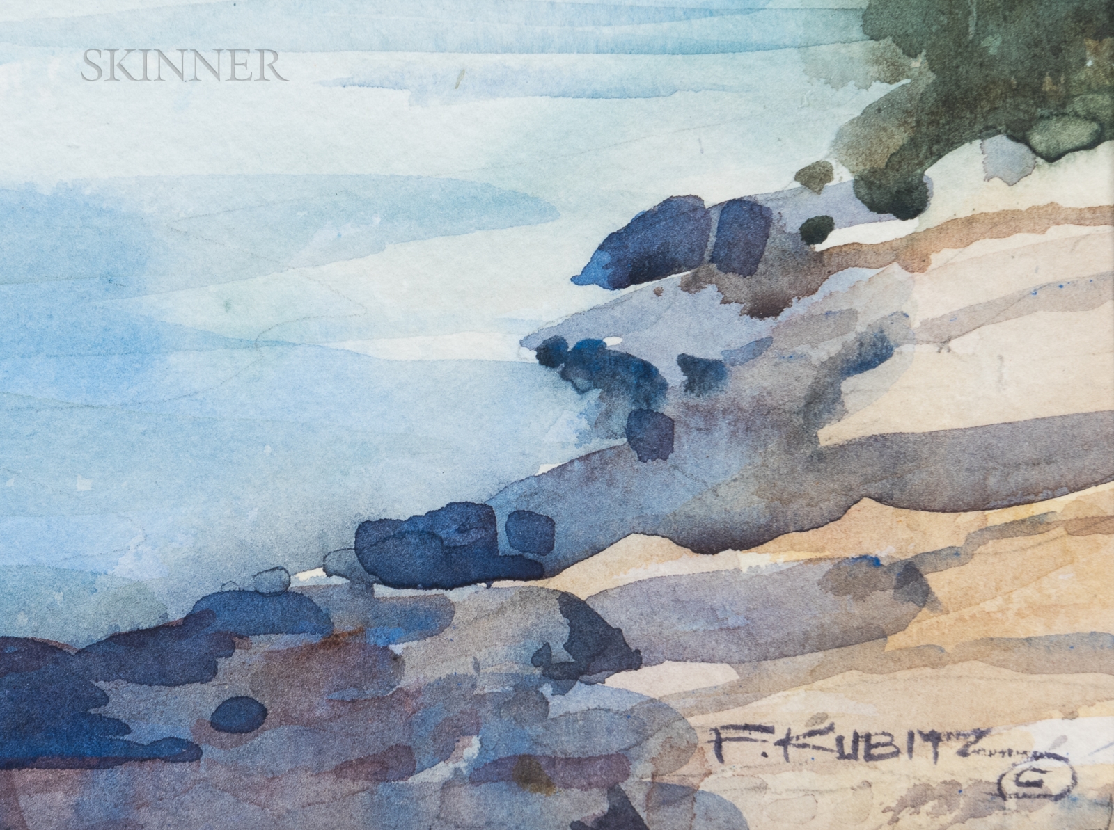 Frederick Kubitz | Tidal River Dock | MutualArt