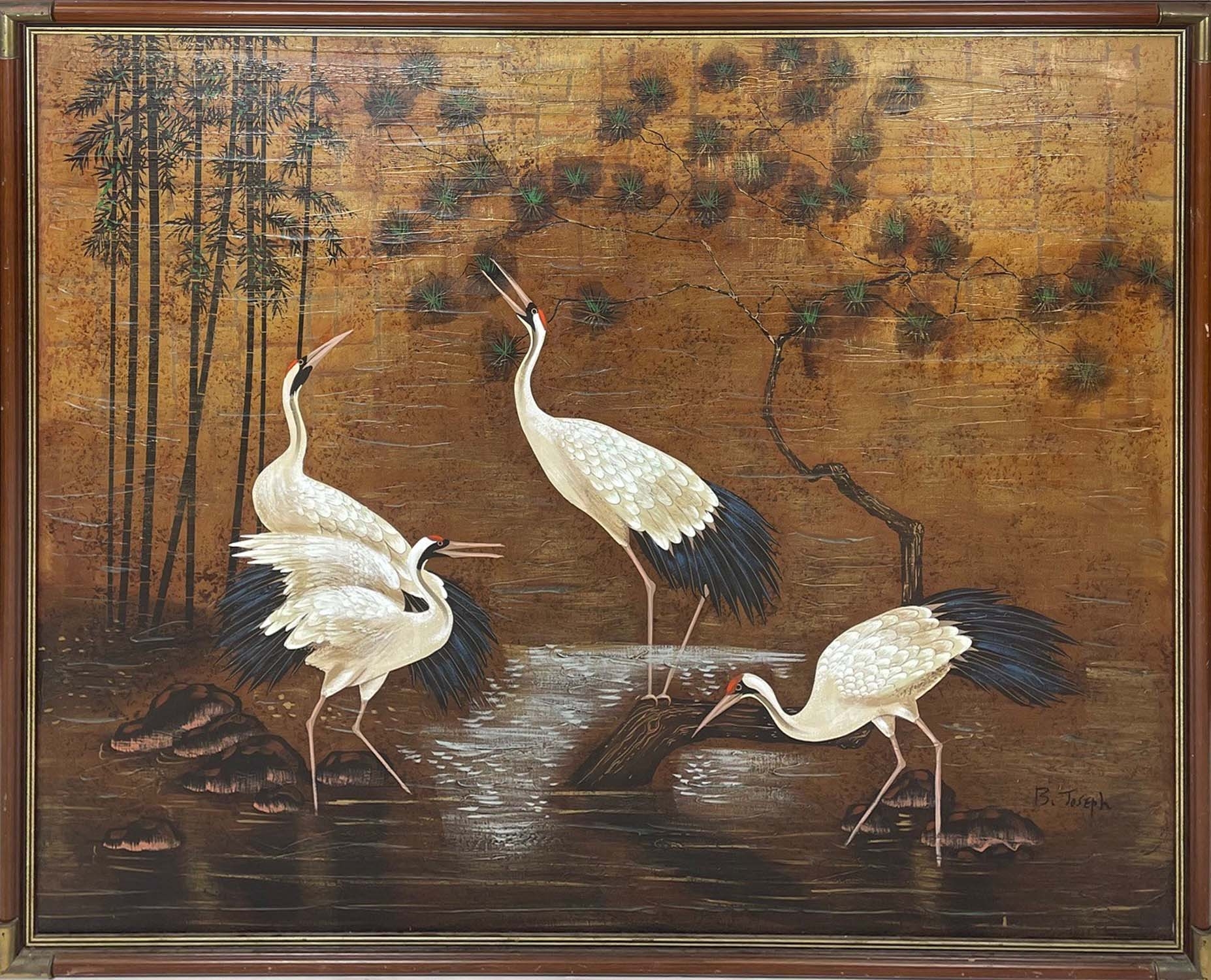 B. Joseph | Cranes on the River | MutualArt