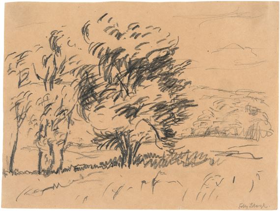 Fritz Bleyl | Landschaft mit Baumgruppe (1910) | MutualArt