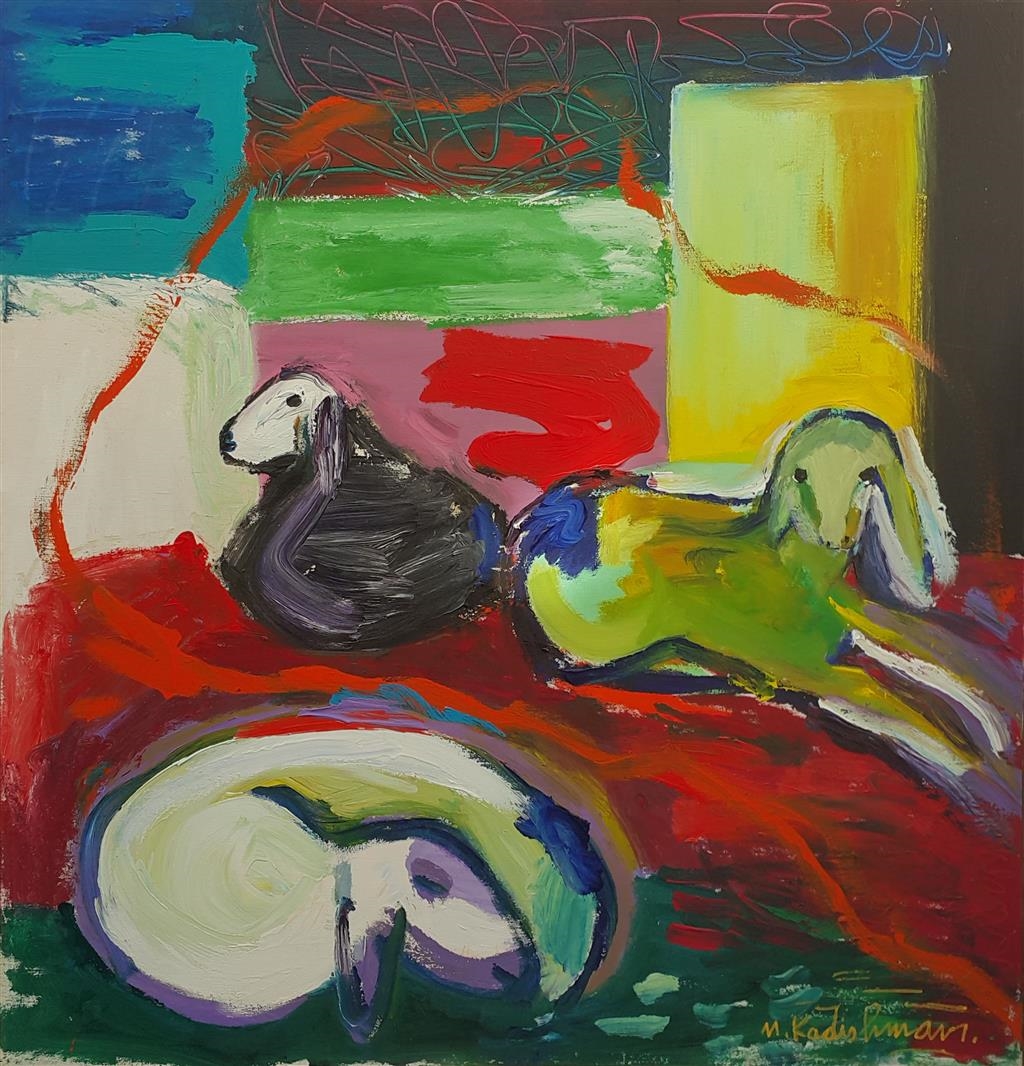 Menashe Kadishman | Herd of sheep | MutualArt