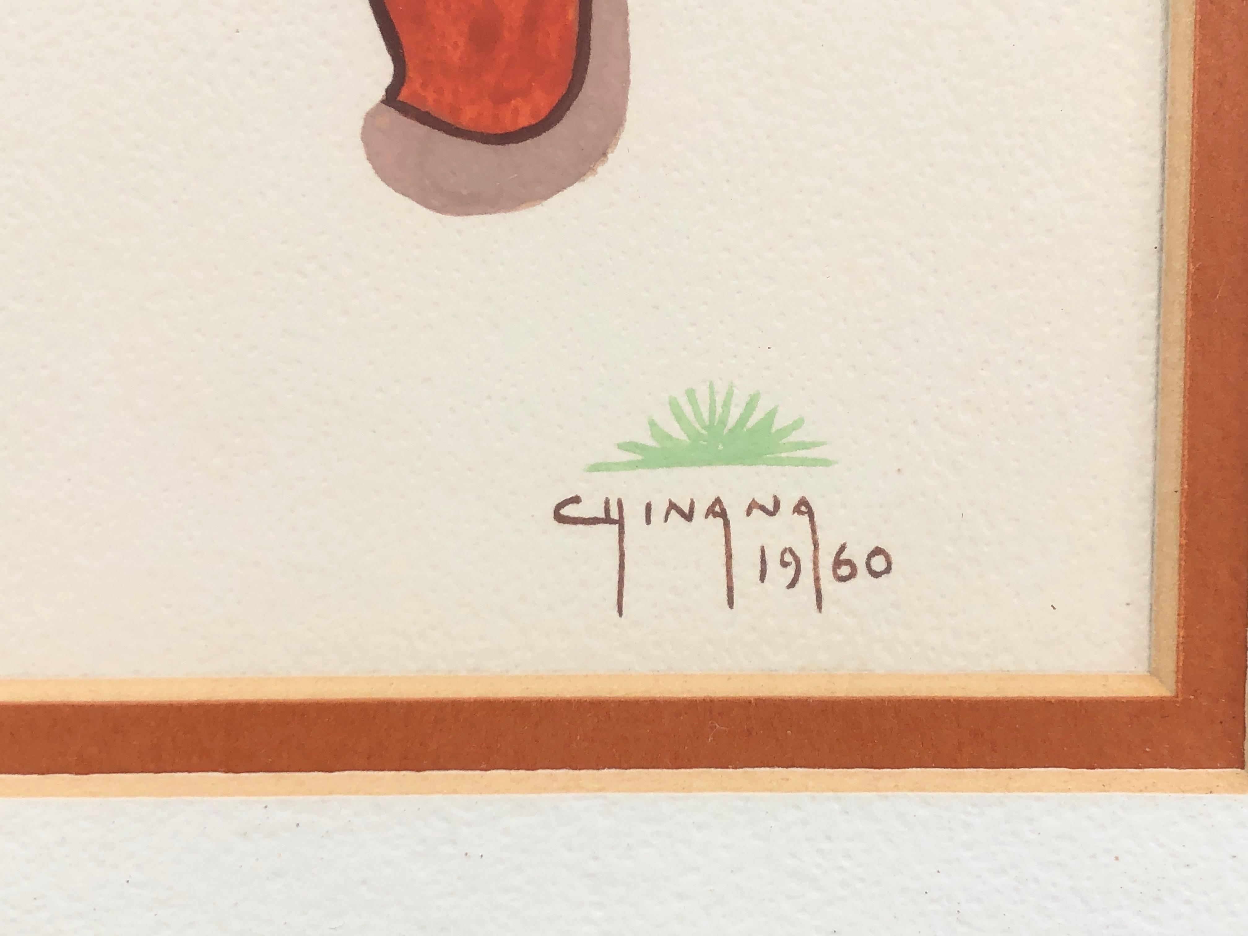 Lawrence Chinana | LAWRENCE CHINANA JR. EAGLE DANCERS TEMPERA ON BOARD ...