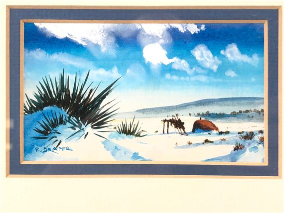 Robert Draper | ROBERT DRAPER WINTER SCENE WATERCOLOR & GOUACHE | MutualArt