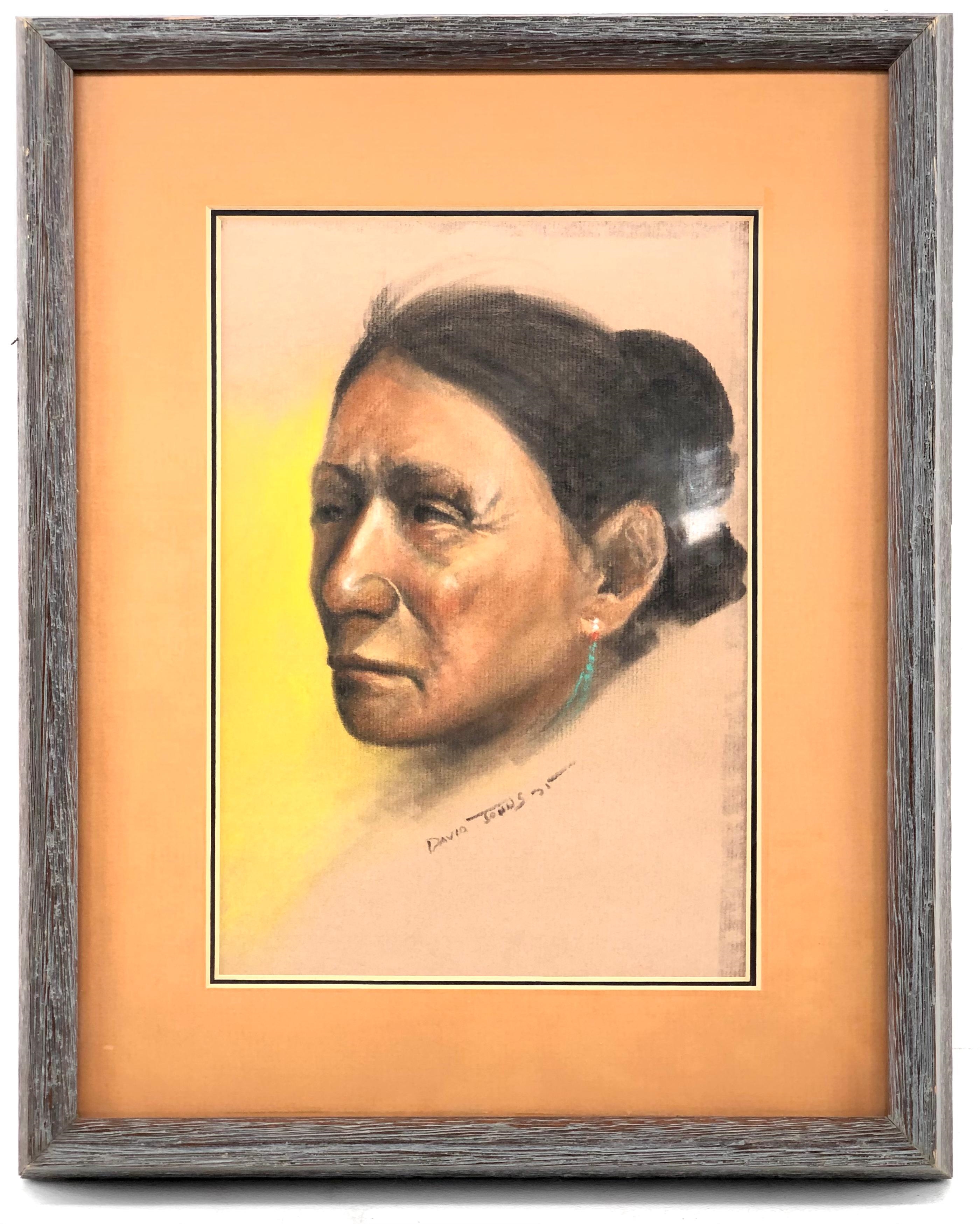 David Johns | DAVID JOHNS NAVAJO WOMAN PASTEL ON PAPER (1976) | MutualArt