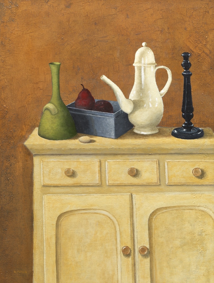 Nick Patten | Still life on cabinet | MutualArt