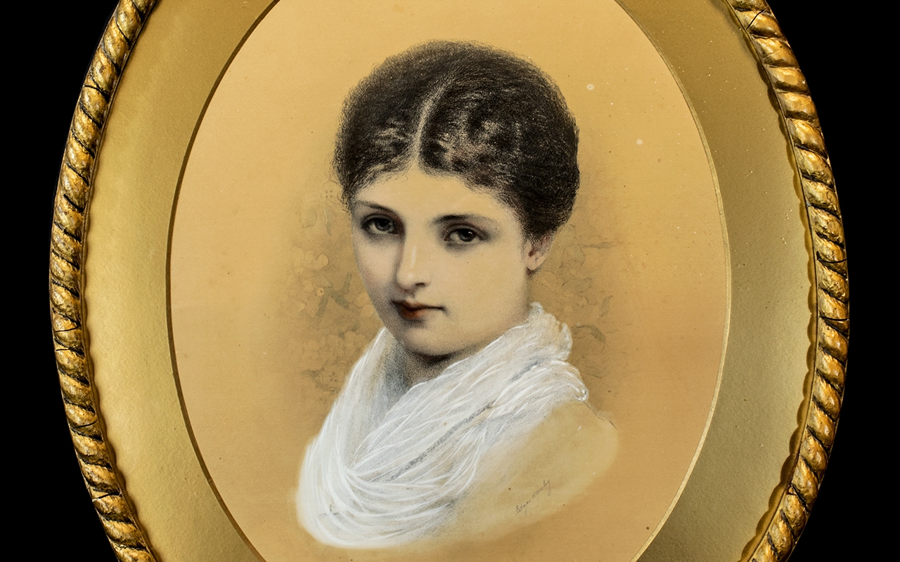 Edgar Hanley | Head and shoulders portrait of a lady | MutualArt