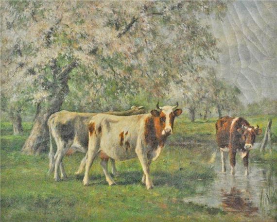 Wentworth Daniel | Cows under a blossoming tree | Compare similar ...