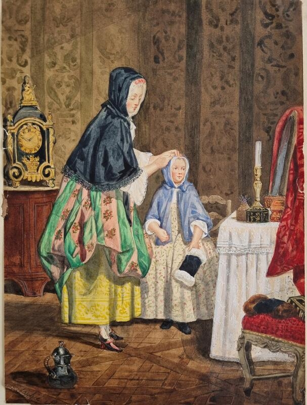 Sophie Bosquillon | Two interiors with young girls | MutualArt