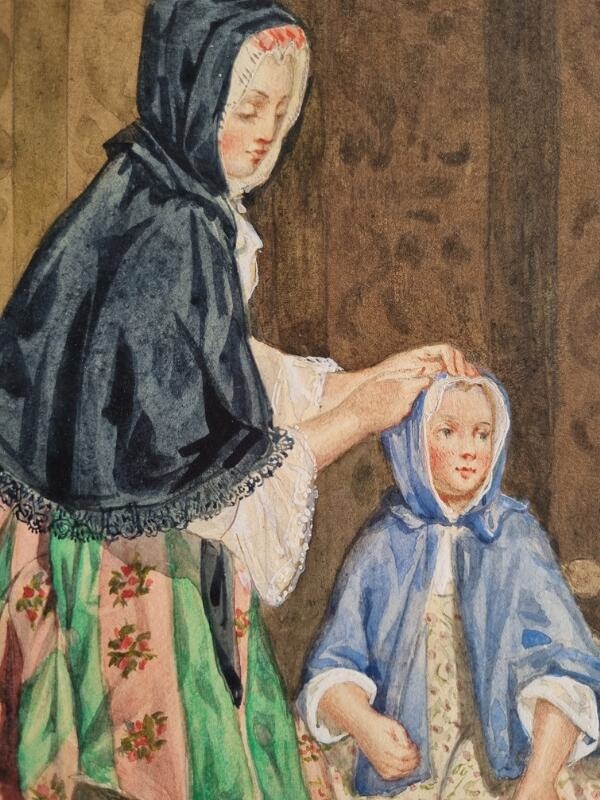 Sophie Bosquillon | Two interiors with young girls | MutualArt