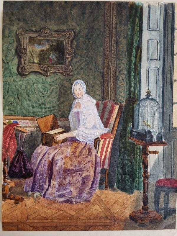 Sophie Bosquillon | Two interiors with young girls | MutualArt