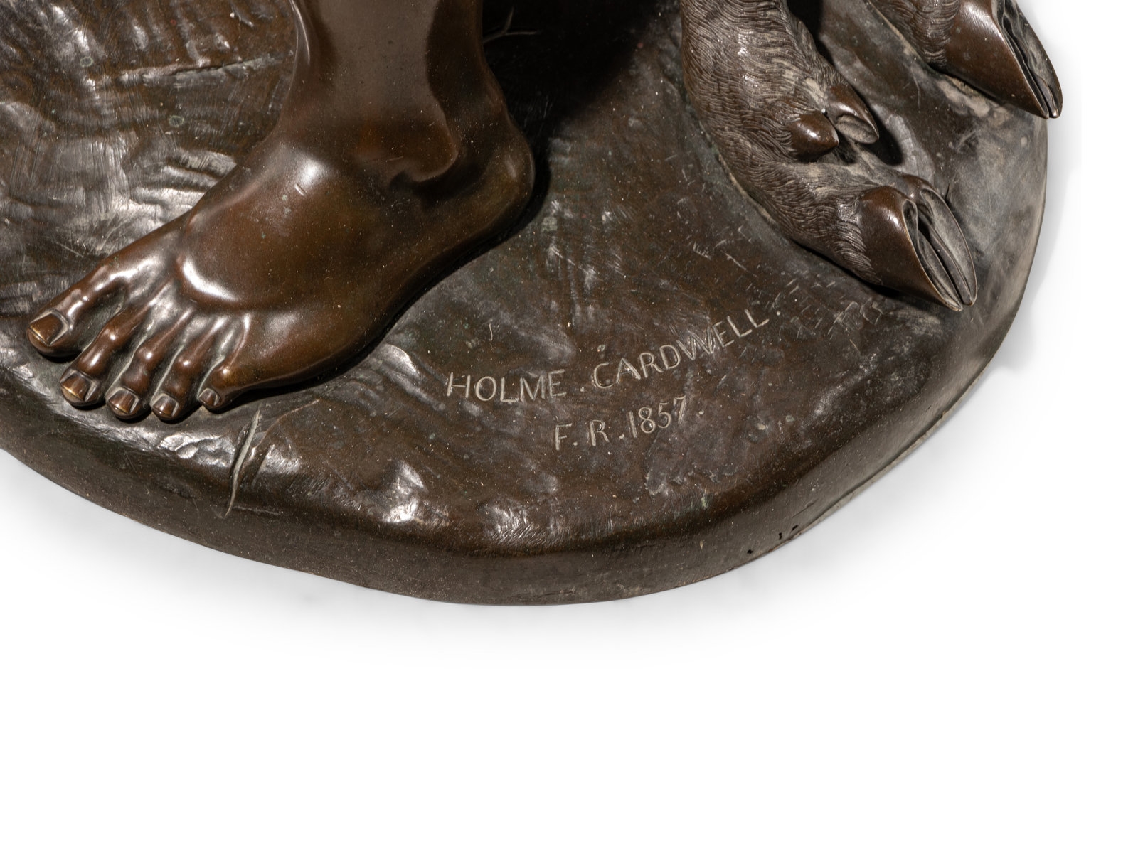 Holme Cardwell | Man with Stag (1857) | MutualArt