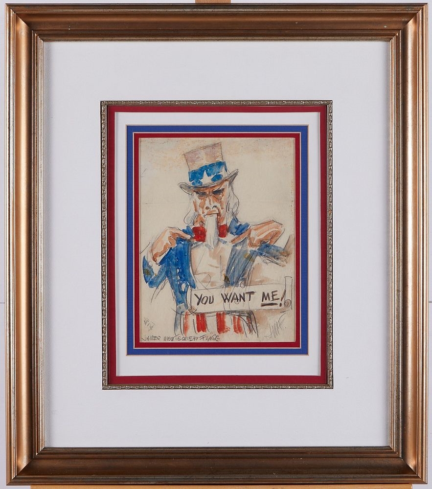 James Montgomery Flagg | Uncle Sam with a banner reading You Want Me ...