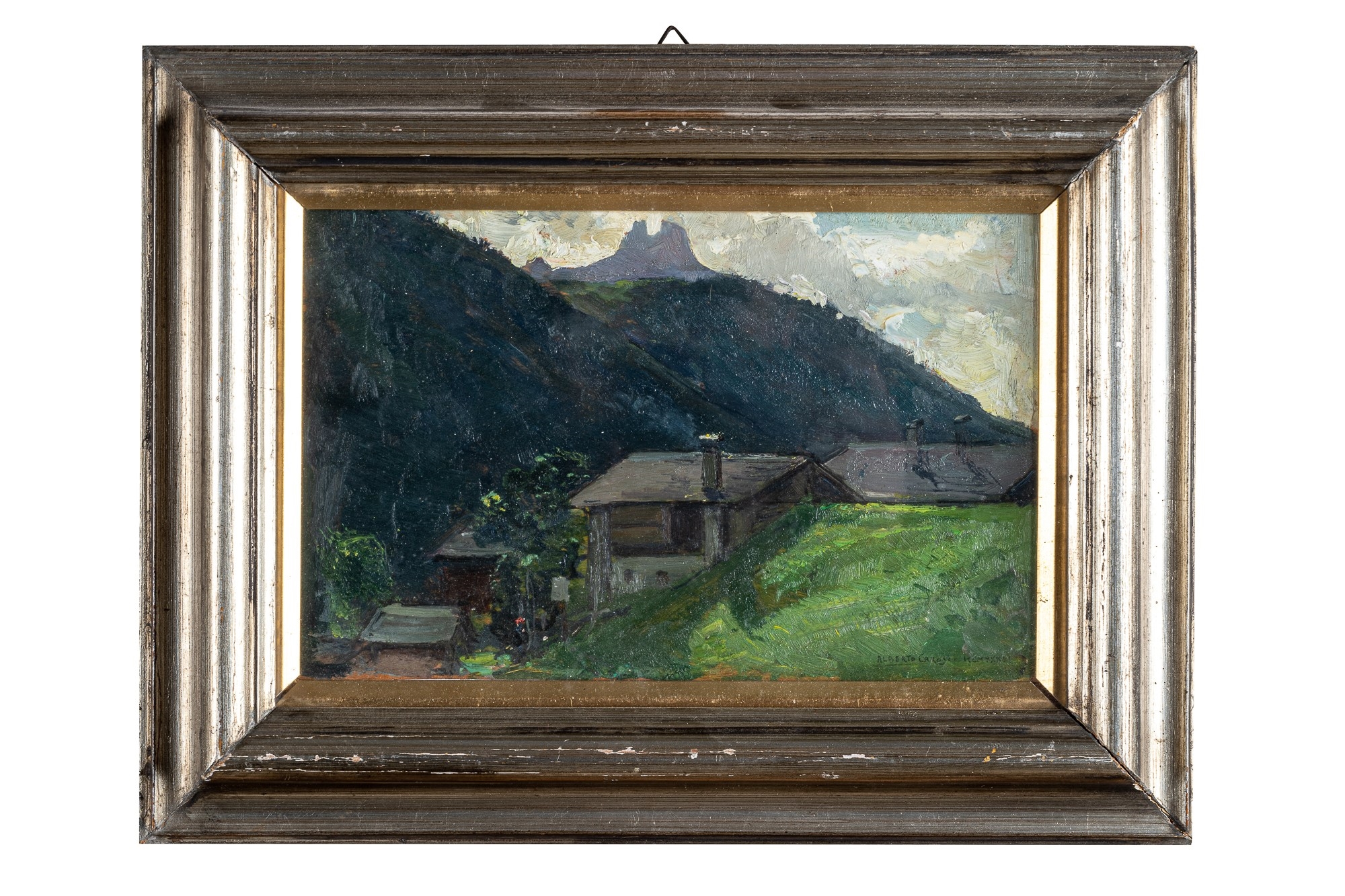 Alberto Carosi | Mountain landscape with houses | MutualArt