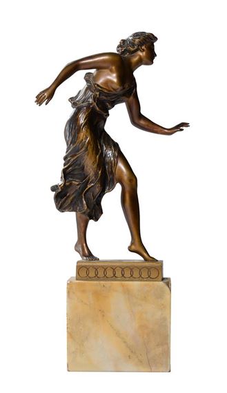 Georges Morin | A LACQUERED BRONZE FIGURE OF 'THE HOOP DANCER' (Circa ...