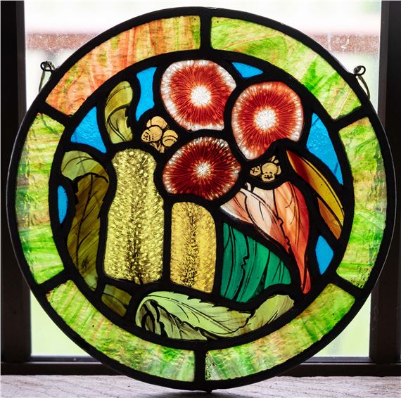 Kevin John Little | A circular stained glass and lead light euculytus ...