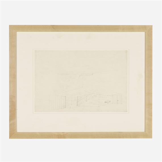 Ludwig Mies van der Rohe | Sketch for the Resor House interior, Jackson ...