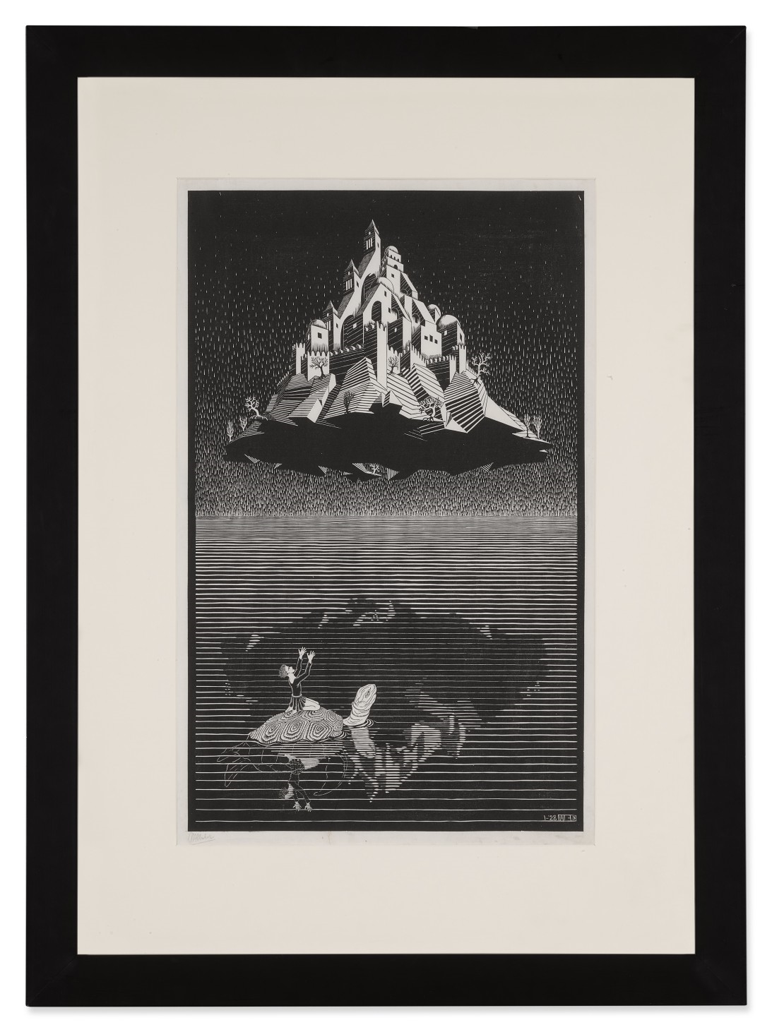 Maurits Cornelis Escher | Castle in the Air (Bool 117) (1928) | MutualArt