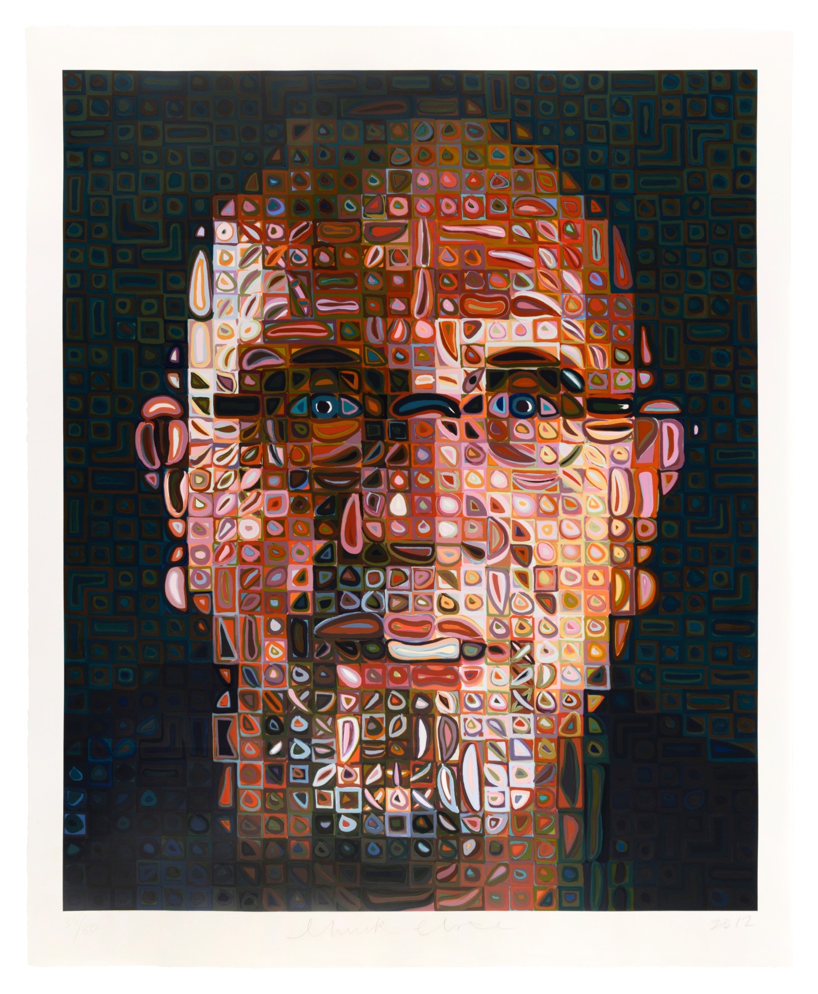 Chuck Close | Self-Portrait (2012) | MutualArt