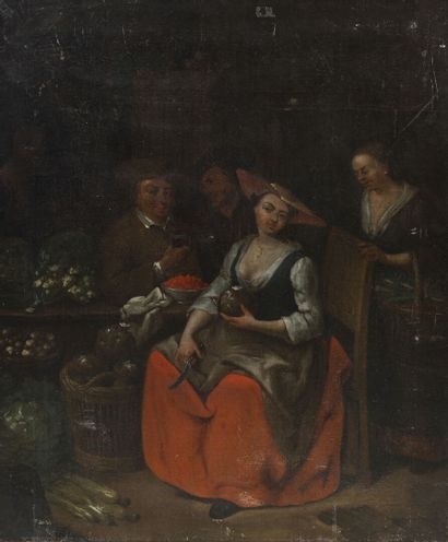 Dutch School, 17th Century | The cook preparing her meal. (Late 17th ...