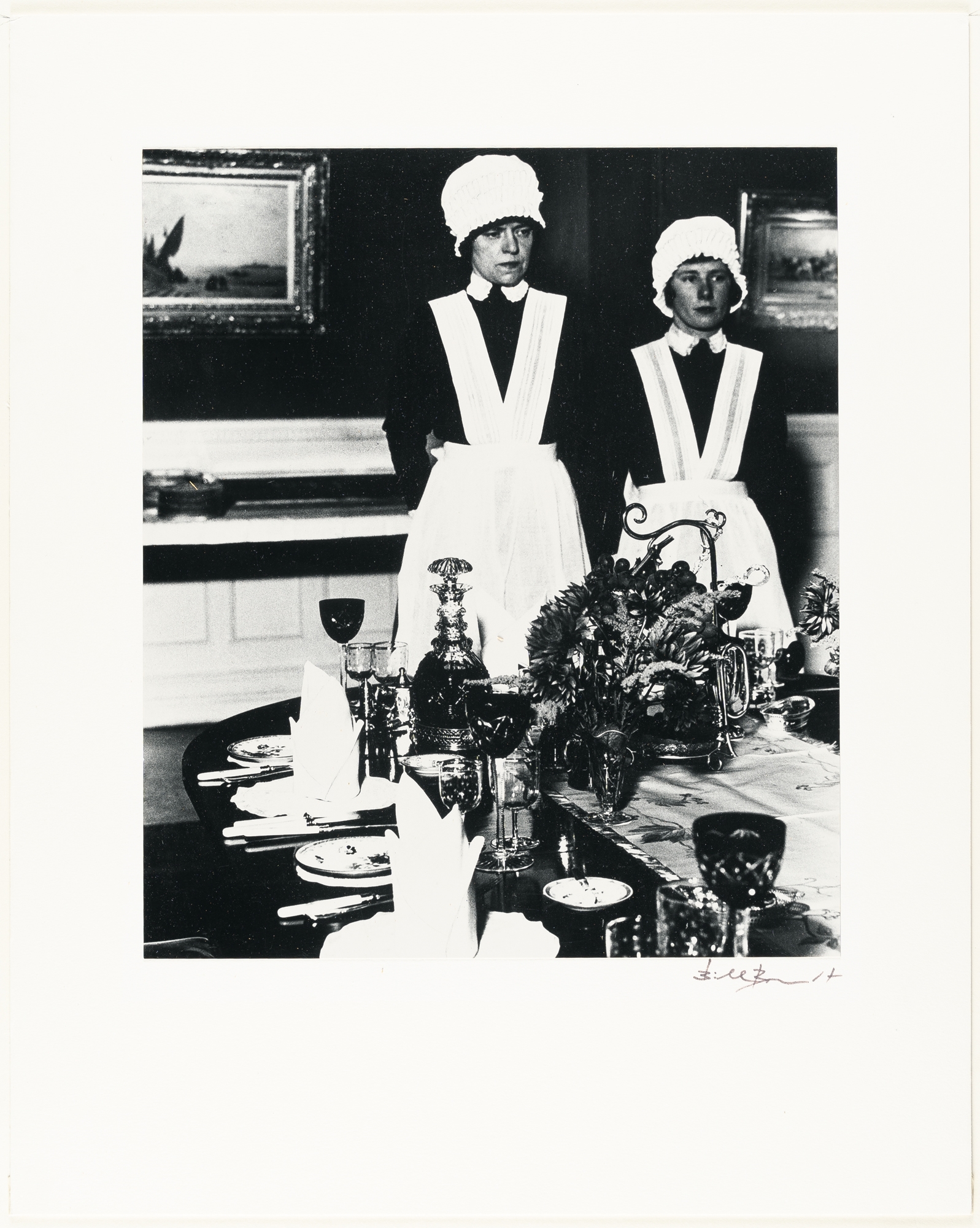 Bill Brandt | Parlour Maid and Under Parlour Maid Ready to Serve Dinner ...