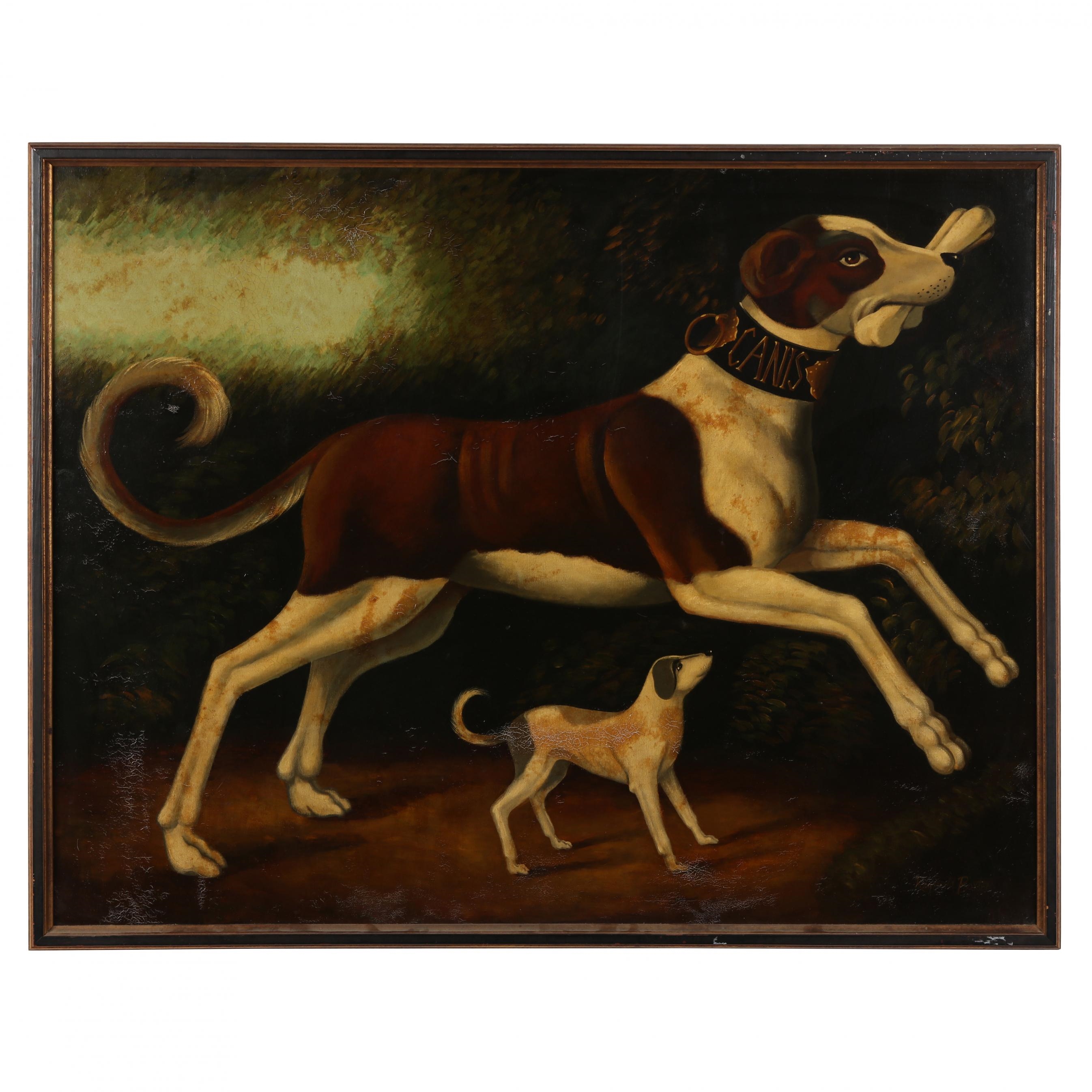 Reginald Baxter | A Large Contemporary Decorative Painting of Dogs ...