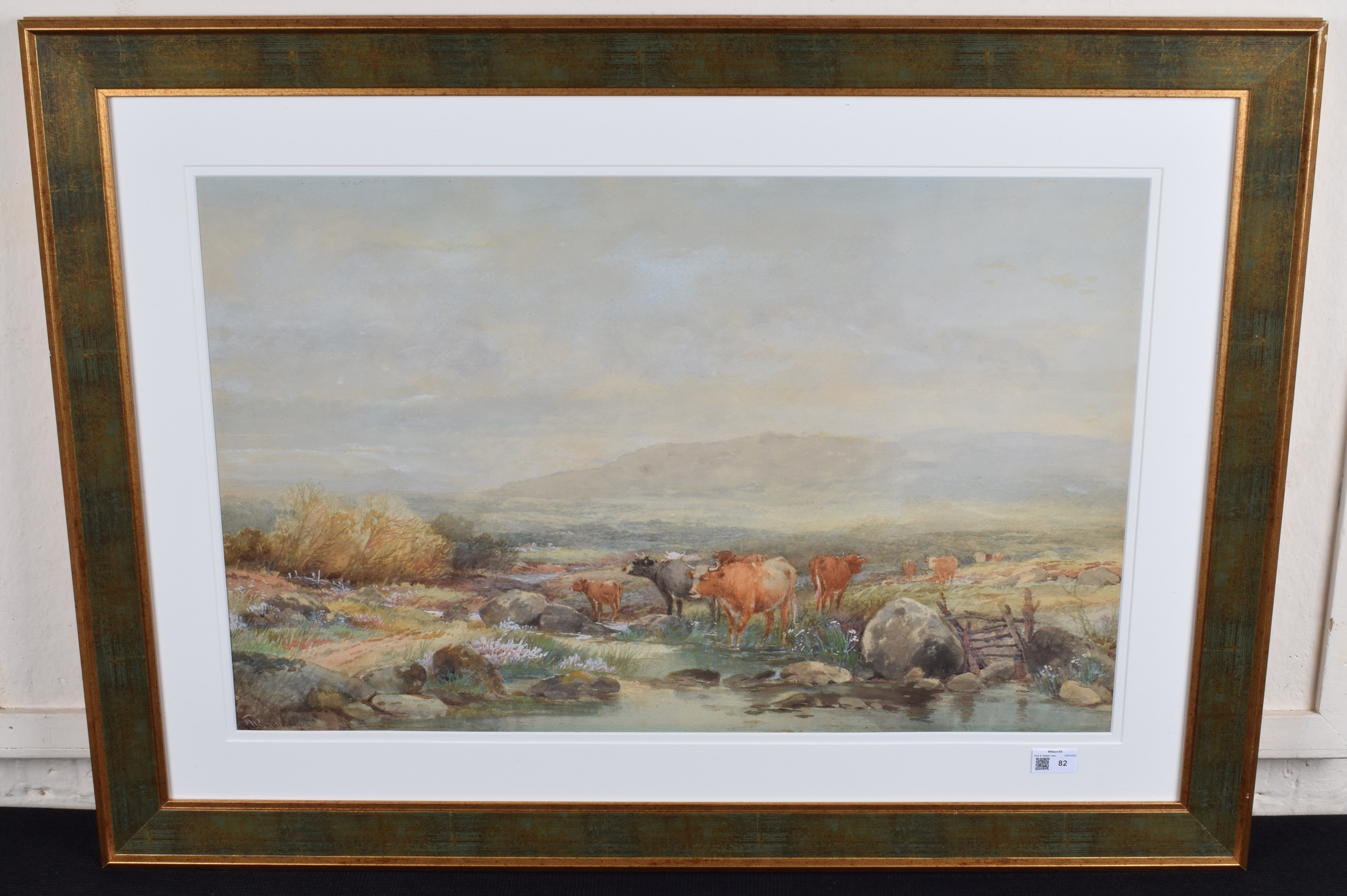 Thomas Rowden | Cattle in a moorland landscape (1886) | MutualArt