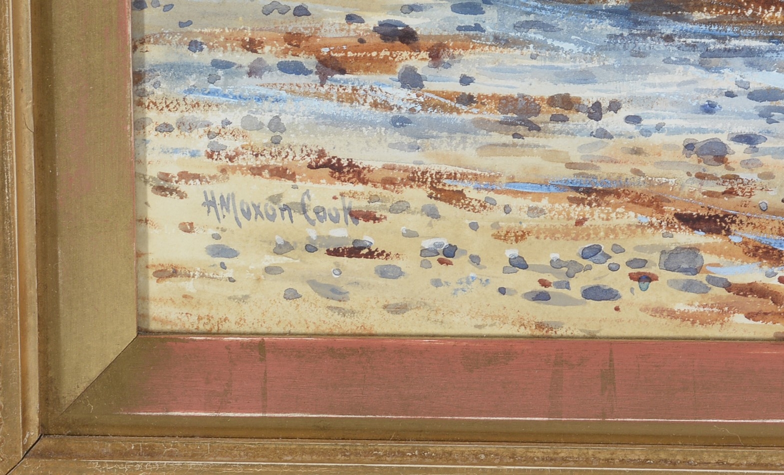 Herbert Moxon Cook | Beached Boat and Cloud-Capped Mountains | MutualArt