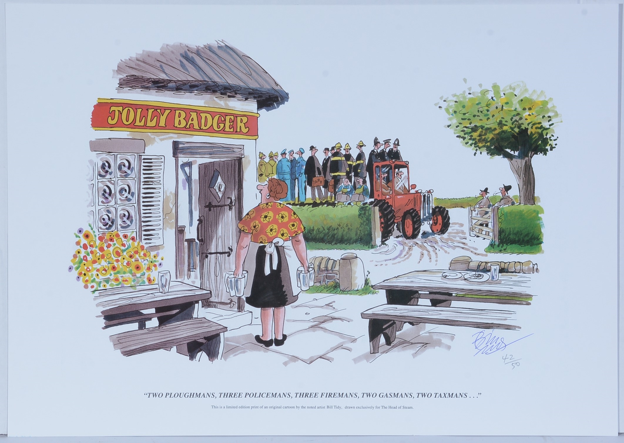 Bill Tidy | Set of ten comical cartoon scenes on the subject of British ...