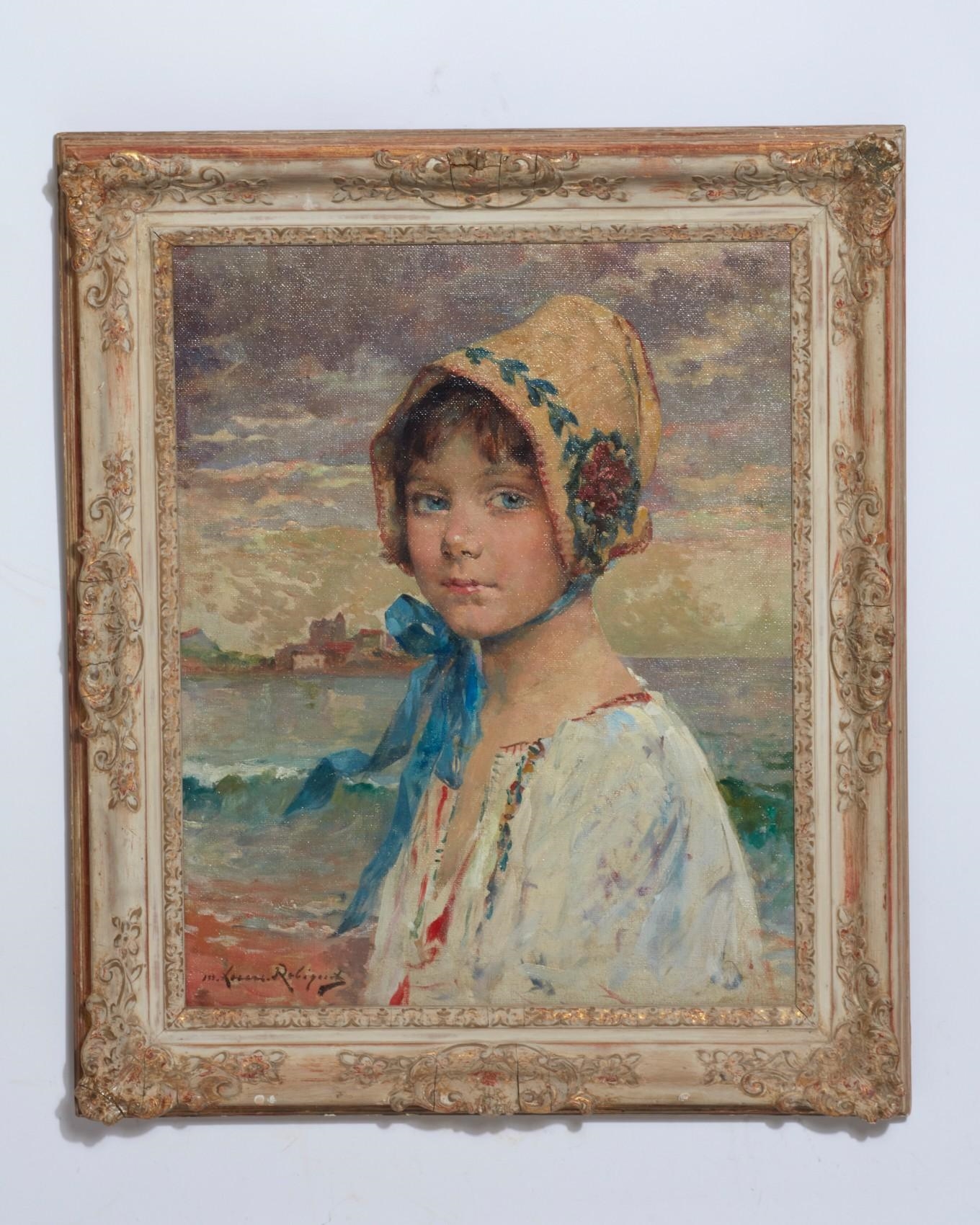 Marie Lucas-Robiquet | Portrait of a young woman wearing a bonnet with ...