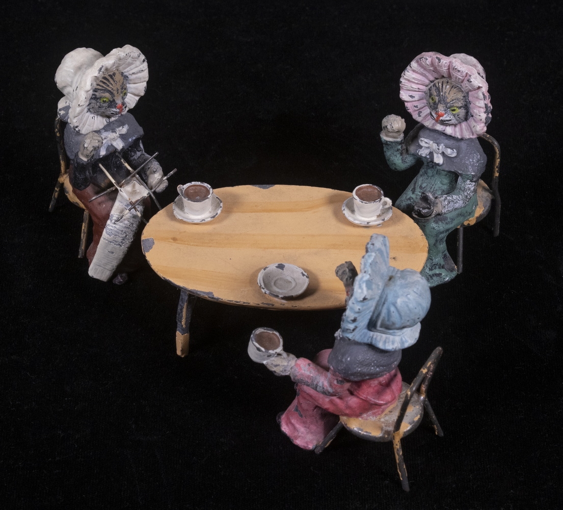 GEORG HEYDE | Rare Set of Early 20th c. German Cold Painted Cast Metal ...