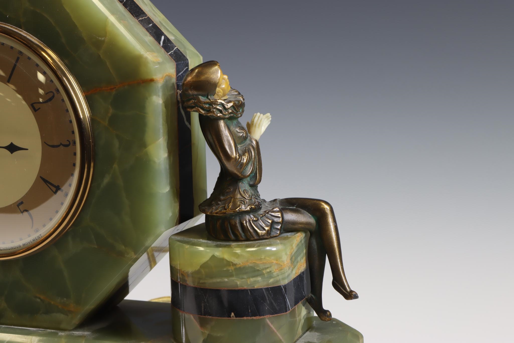 J.B. Hirsch | Whitehall Hammond Onyx Figural Clock | MutualArt