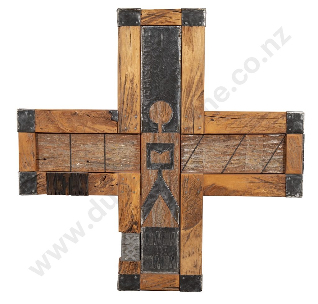 Paratene Matchitt | Wood and Metal Tryptic | MutualArt