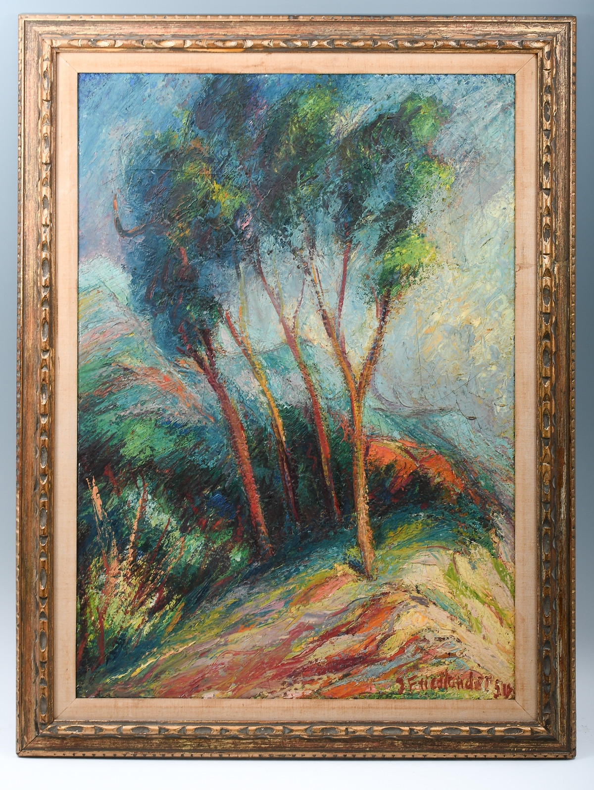 Isac Friedlander | Modernist Country Landscape with Trees (1956 ...